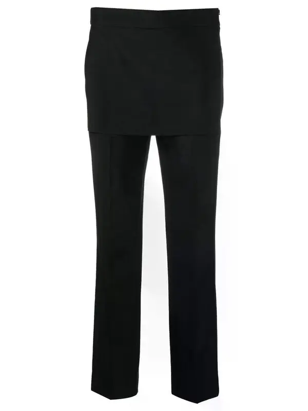 Givenchy Wool-mohair Blend Slit Trousers - Black