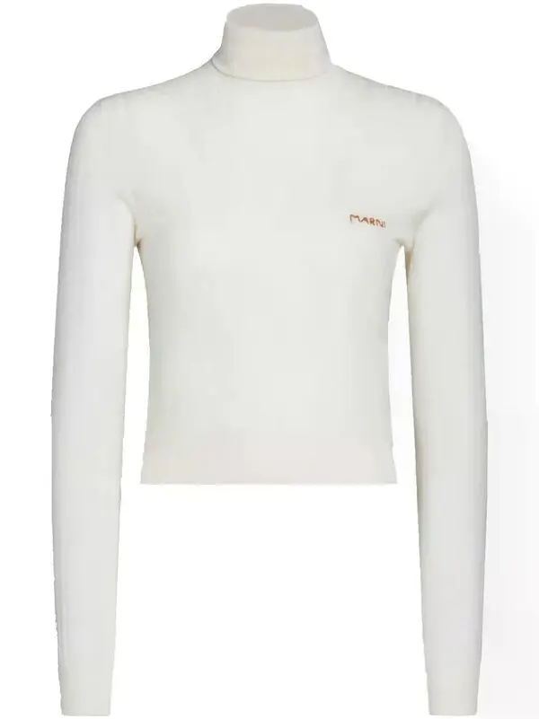 Marni Logo-embroidered Ribbed Jumper