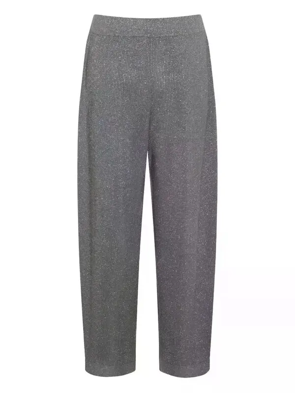 Brunello Cucinelli Ribbed Trousers With Lurex Detailing