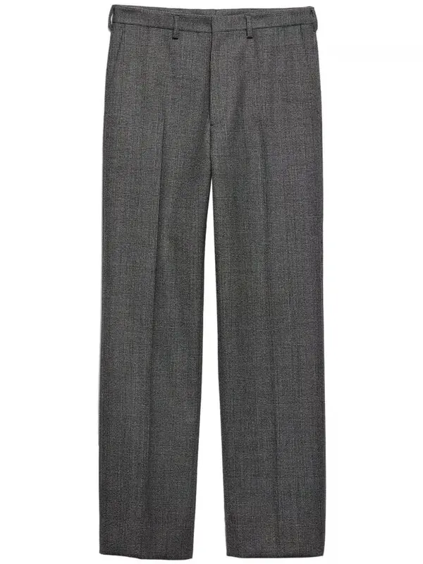 Prada Houndstooth Wool Trousers