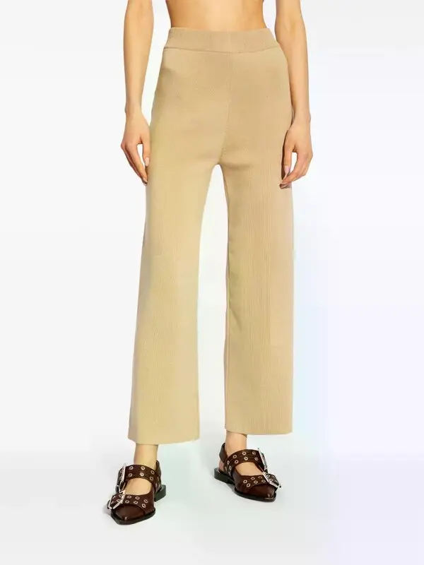 Kenzo Boke Flower Motif Wool Palazzo Pants