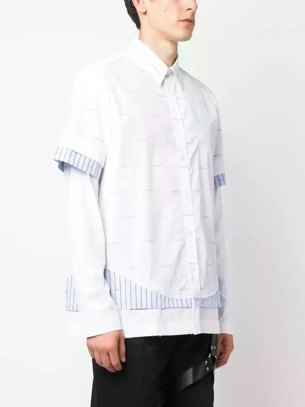 Givenchy Logo-print Layered Cotton Shirt