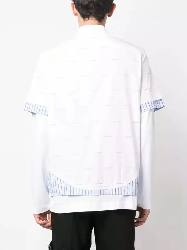 Givenchy Logo-print Layered Cotton Shirt