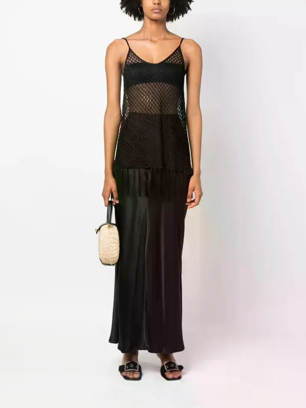 Dodo Bar Or Open-knit Fringed Top