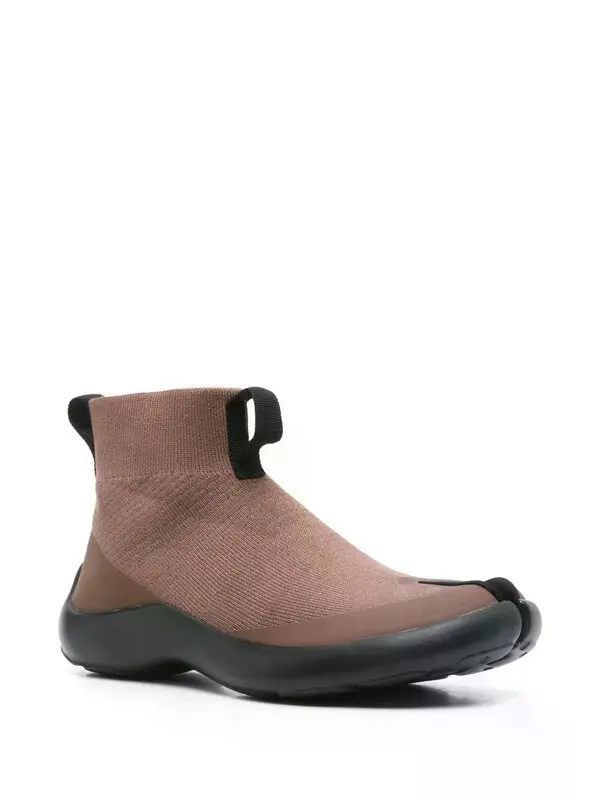 TABI FOOTWEAR High-top Sock Sneakers With Tabi Toe - Brown