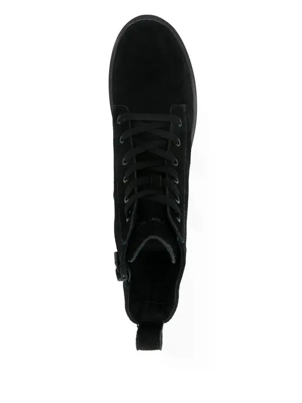 Calvin Klein Suede Lace-up Boots With Side Zip