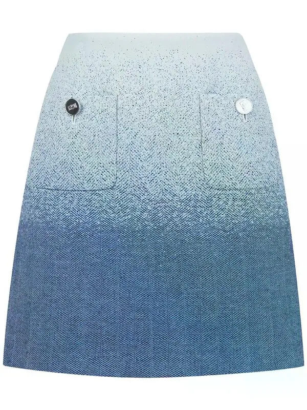 Ports 1961 A-line Skirt With Gradient Effect - Blue