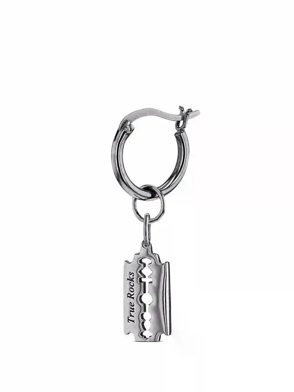 TRUE ROCKS Razor Hoop Earring - Silver