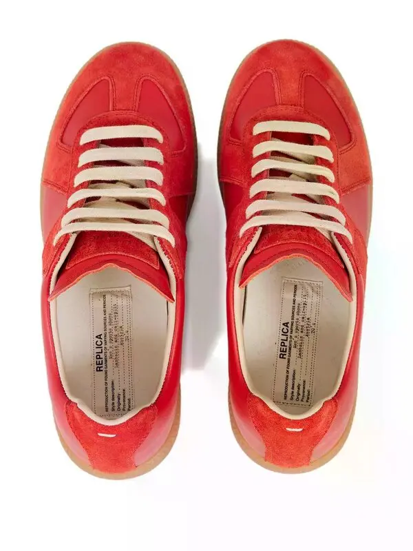 MAISON MARGIELA Replica Leather Sneakers - Red