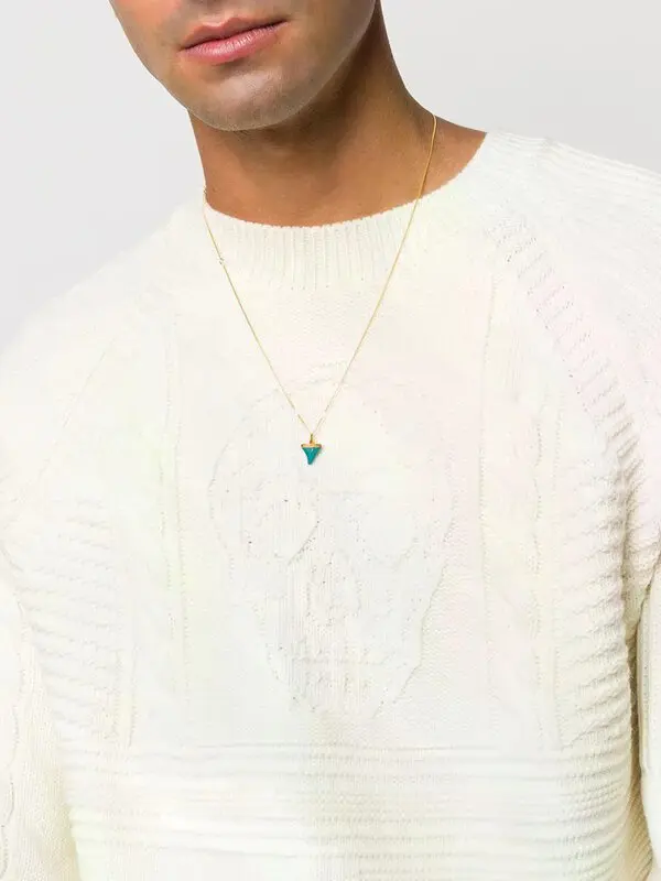 TRUE ROCKS Shark Tooth Pendant Necklace - Gold