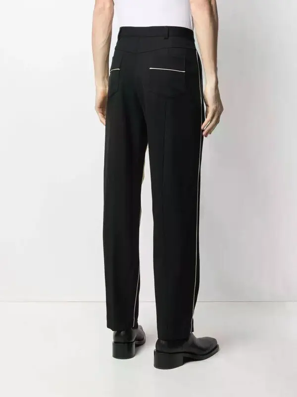 WALES BONNER Colour-block Straight Trousers