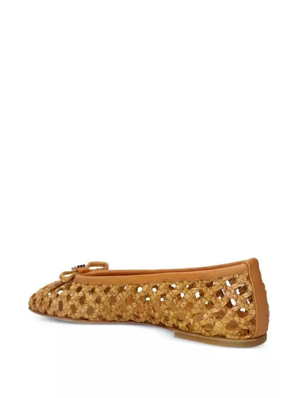 Casadei Versilia Ballet Flats With Woven Design - Neutrals