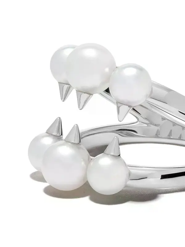 TASAKI 18kt White Gold Akoya Pearl And Spike Ring