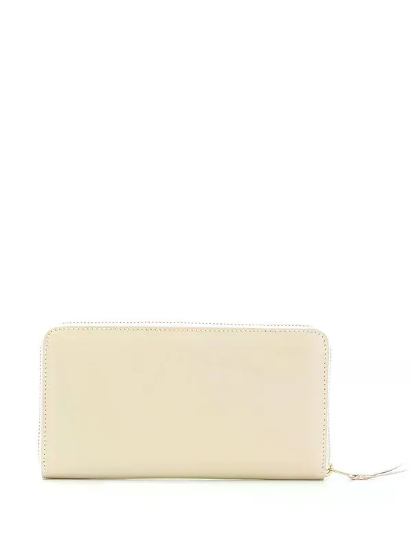 Comme Des Garçons Zip Around Leather Purse - Neutrals