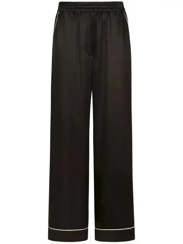 Dolce & Gabbana Elasticated-waist Silk Palazzo Trousers
