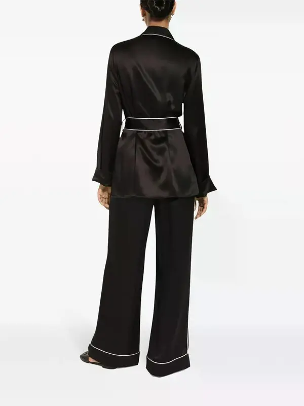 Dolce & Gabbana Elasticated-waist Silk Palazzo Trousers