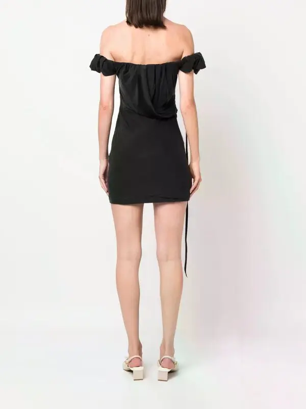 Jacquemus La Robe Ciceri Draped Off-shoulder Mini Dress