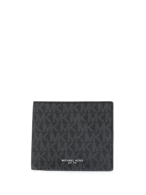 Michael Kors Logo Print Billfold Wallet - Black