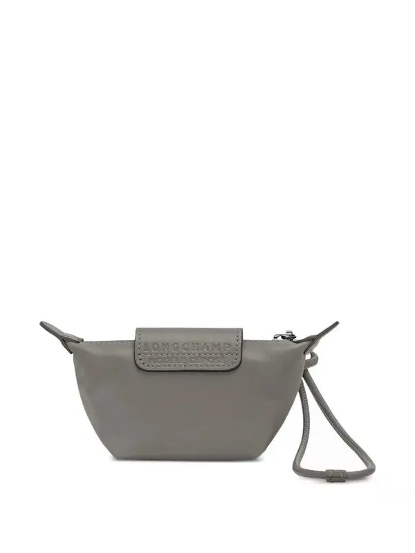 Longchamp Le Pliage Xtra Leather Coin Purse - Grey
