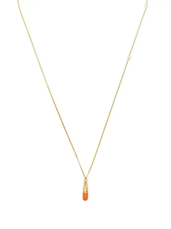 TRUE ROCKS Mini Pill Pendant Necklace - Gold