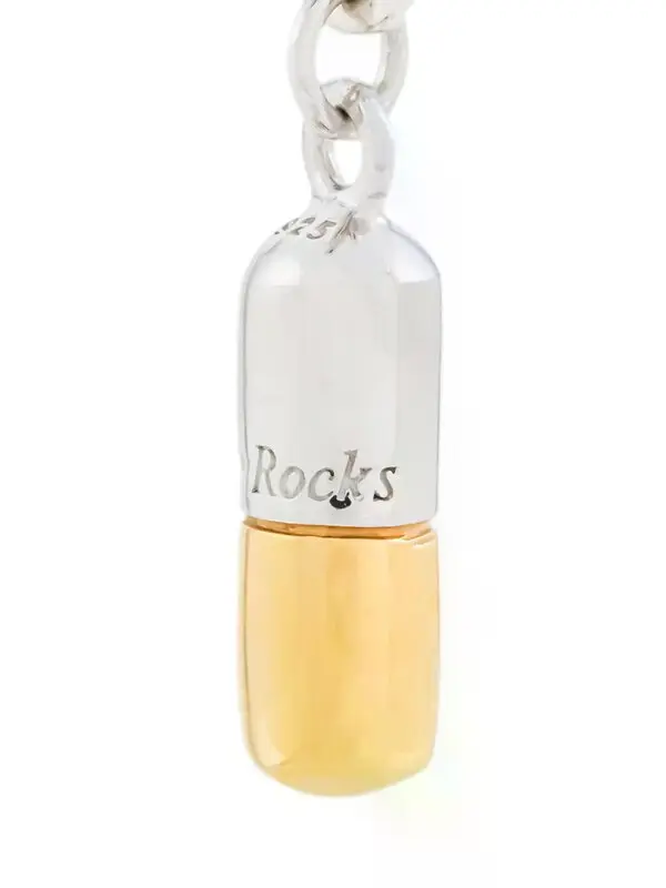 TRUE ROCKS Two-tone Pill Hoop Earring
