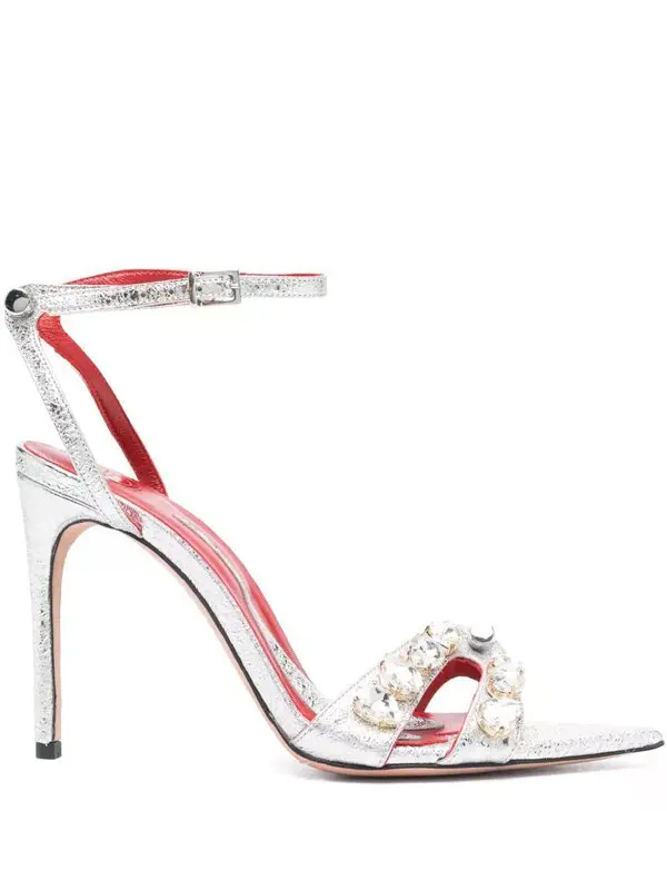 HARDOT 100mm Embellished Booty Sandals