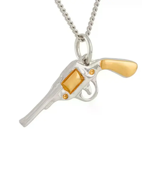 TRUE ROCKS Sterling Pistol Pendant Necklace