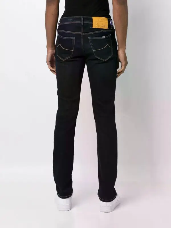 Jacob Cohen Contrast Stitching Straight-leg Jeans - Blue
