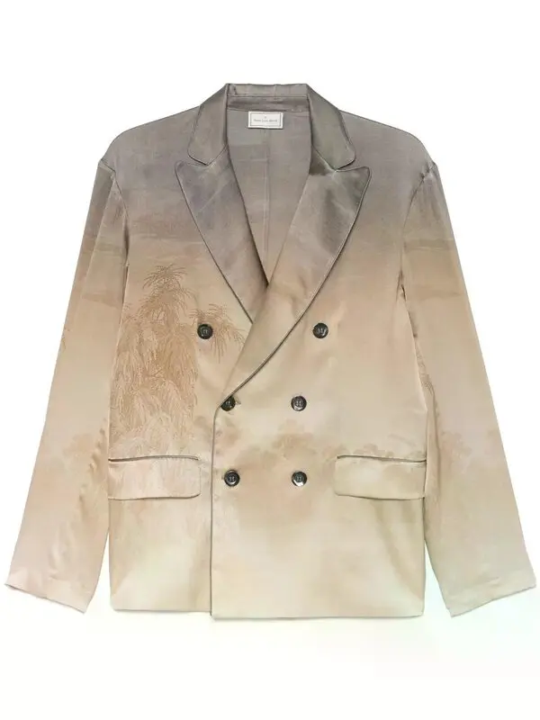 PIERRE-LOUIS MASCIA Adastrgum Double-breasted Blazer - Neutrals