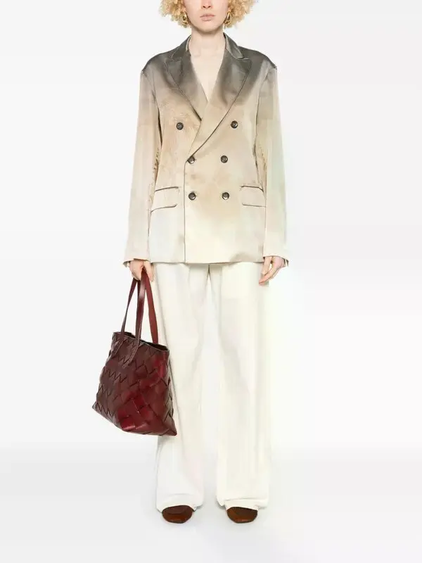 PIERRE-LOUIS MASCIA Adastrgum Double-breasted Blazer - Neutrals