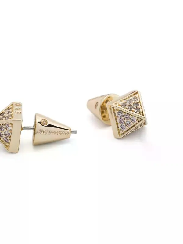 Eddie Borgo Pavé Pyramid Earrings - Gold