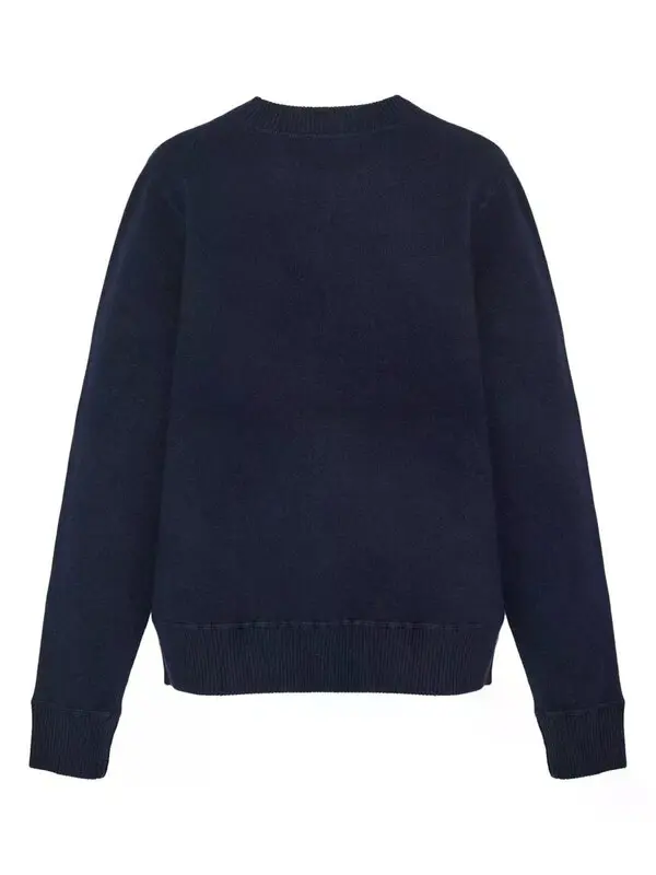 YVES SALOMON Two-tone Reversible Knit Jumper - Blue