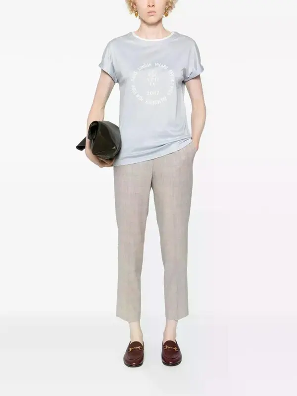 Peserico Checked Tapered Trousers