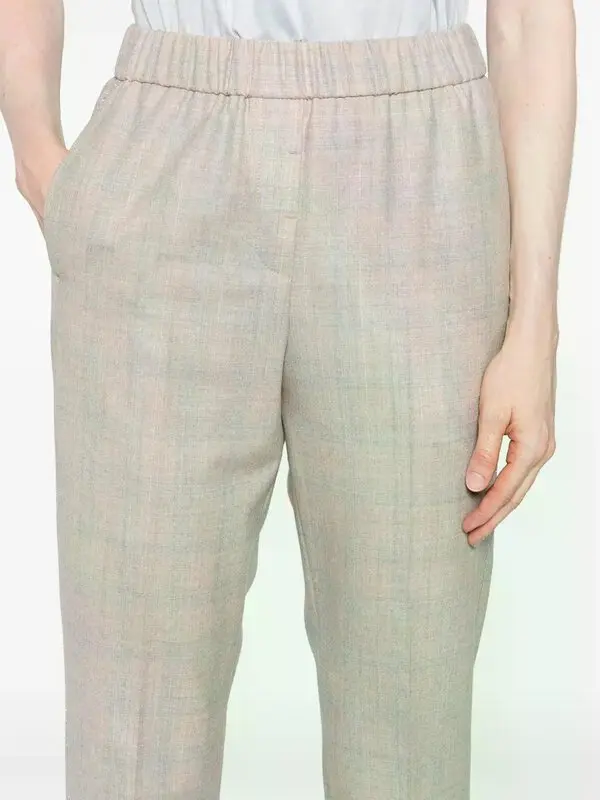 Peserico Checked Tapered Trousers