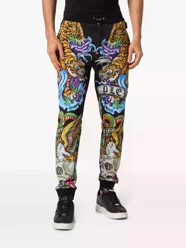 Philipp Plein Tattoo-print Drawstring Track Pants