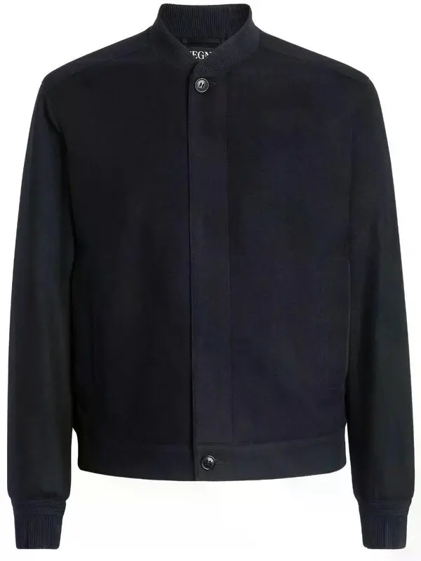 Zegna Oasi Elements Cashmere Bomber Jacket - Blue