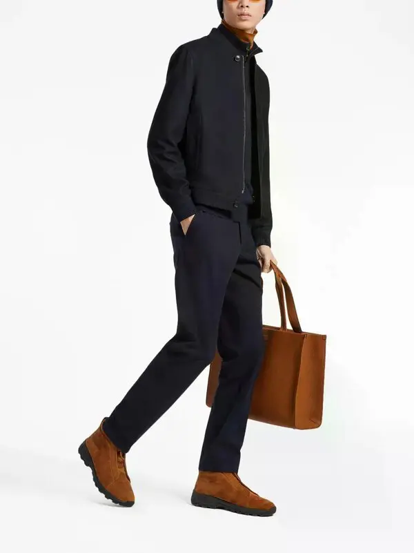 Zegna Oasi Elements Cashmere Bomber Jacket - Blue