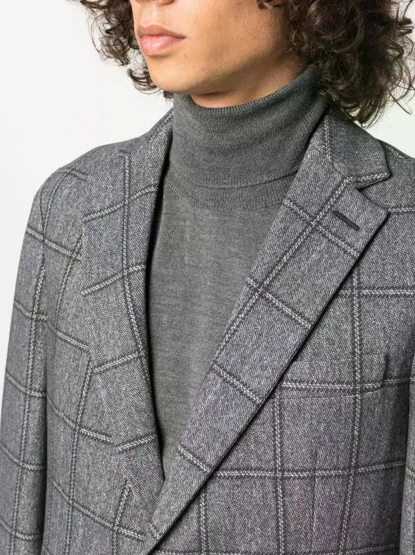 CIRCOLO 1901 Plaid-check Single-breasted Blazer