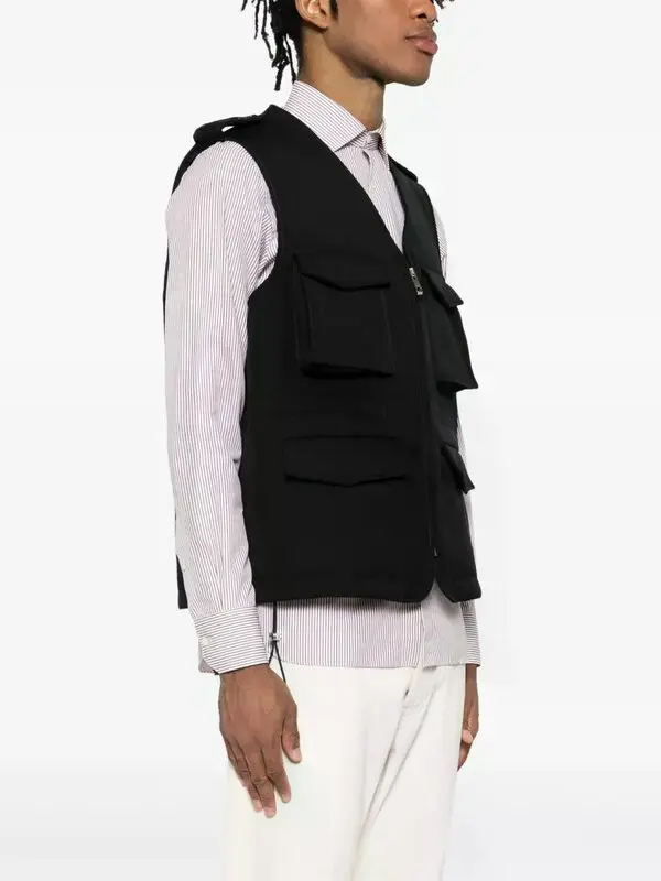 Caruso Padded Gilet - Black