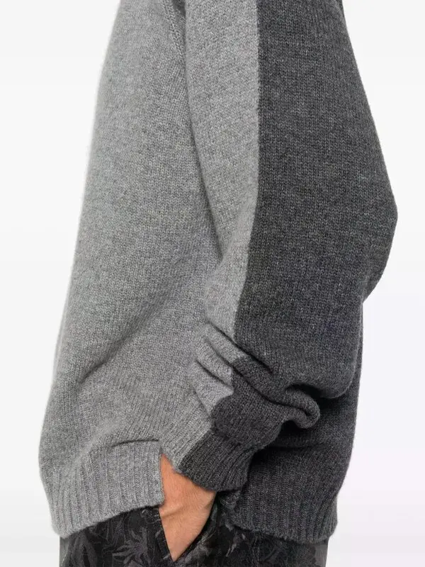 Gucci Two-tone Wool-cashmere Blend Sweater