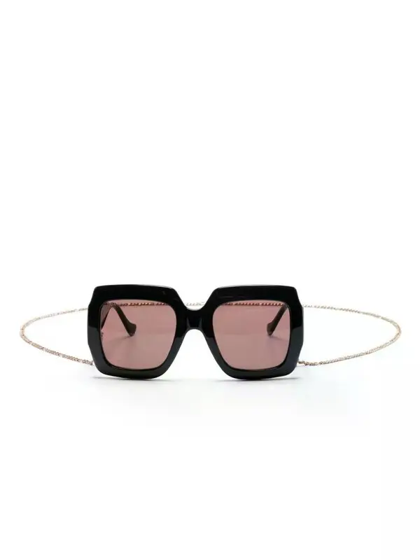 Gucci Interlocking G Square Frame Sunglasses - Black