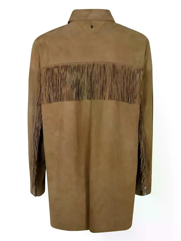 SALVATORE SANTORO Suede Fringe Jacket - Neutrals