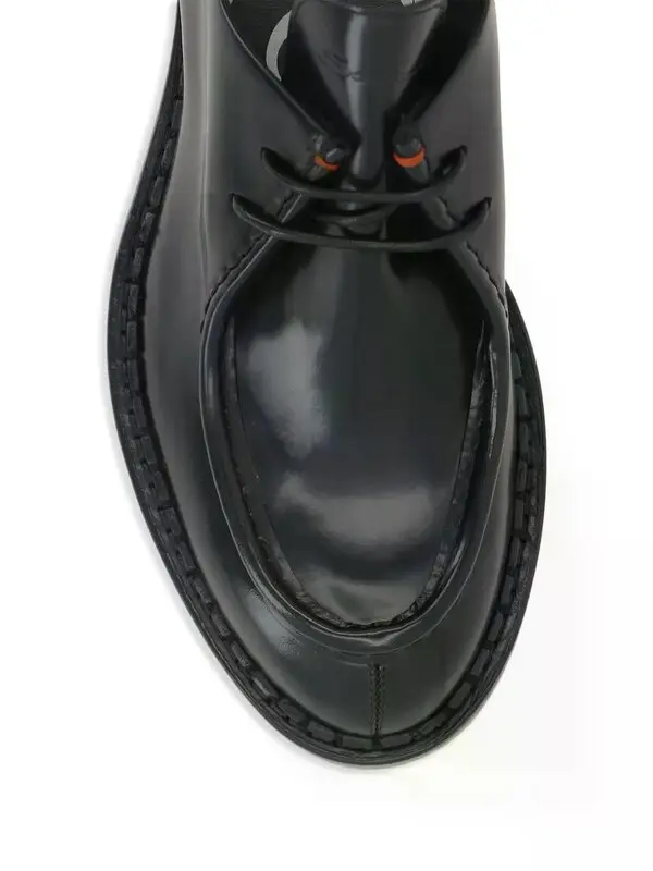 Santoni X 10 Corso Como Leather Derby Shoes