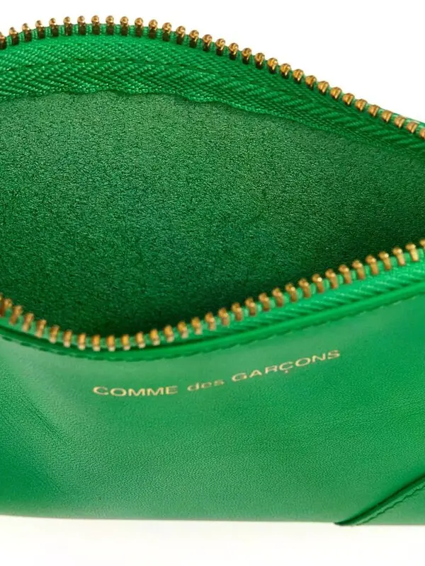 Comme Des Garçons Leather Card Holder - Green