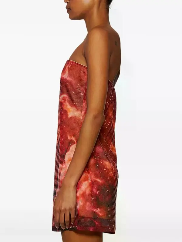 Alexander Wang Crystal-embellished Cloud Print Mini Dress