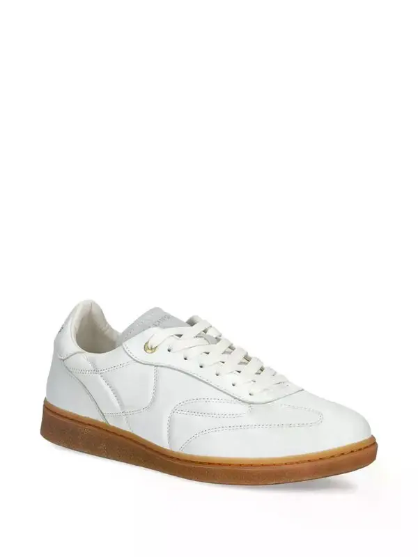 Filling Pieces Sprinter Dice Leather Trainers - White