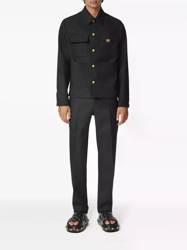 Versace Cavalry Wool Formal Trousers