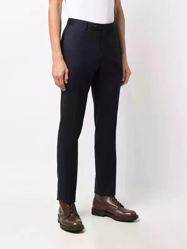 PT TORINO Slim-fit Wool Trousers - Blue