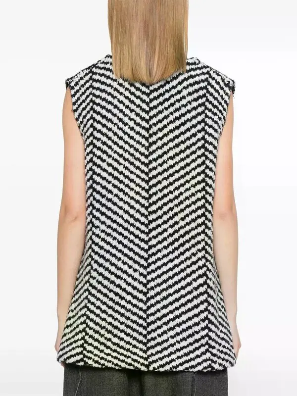 JW Anderson Chevron Knit Sleeveless V-neck Top