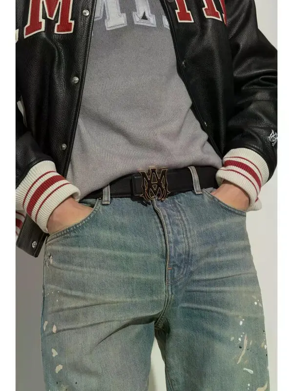 Amiri Ma Core Logo Buckle Leather Belt